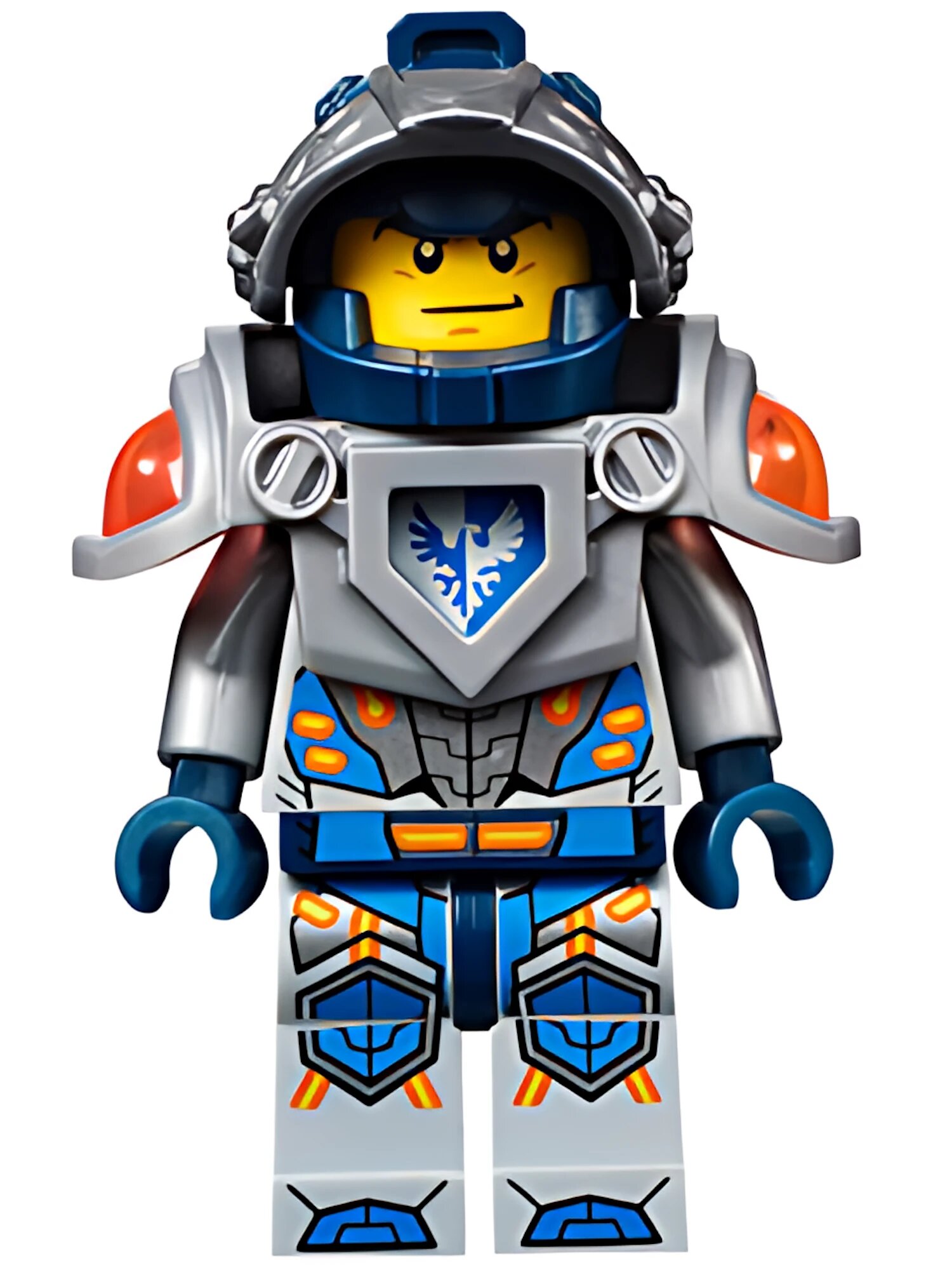 Минифигурка Lego Nexo Knights Clay Moorington - Dark Blue Helmet, Flat Silver Visor and Armor nex010 U