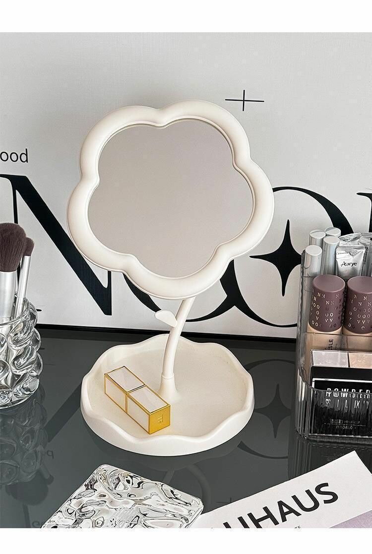 Зеркало интерьерное "Красивые продукты", фигурное, поворотное, ABS пластик, белое, 10 x 16,5 см