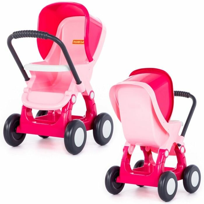 Коляска для куклы Полесье прогулочная, Anita, 4-х колесная, розовая, в пакете (95220)