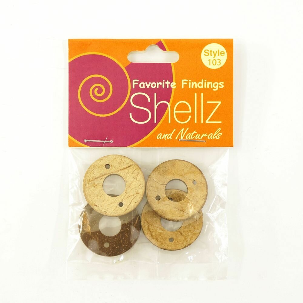Пуговицы BLUMENTHAL LANSING "Shellz & Natural", Coconut Ring, натуральный цвет, 4 шт