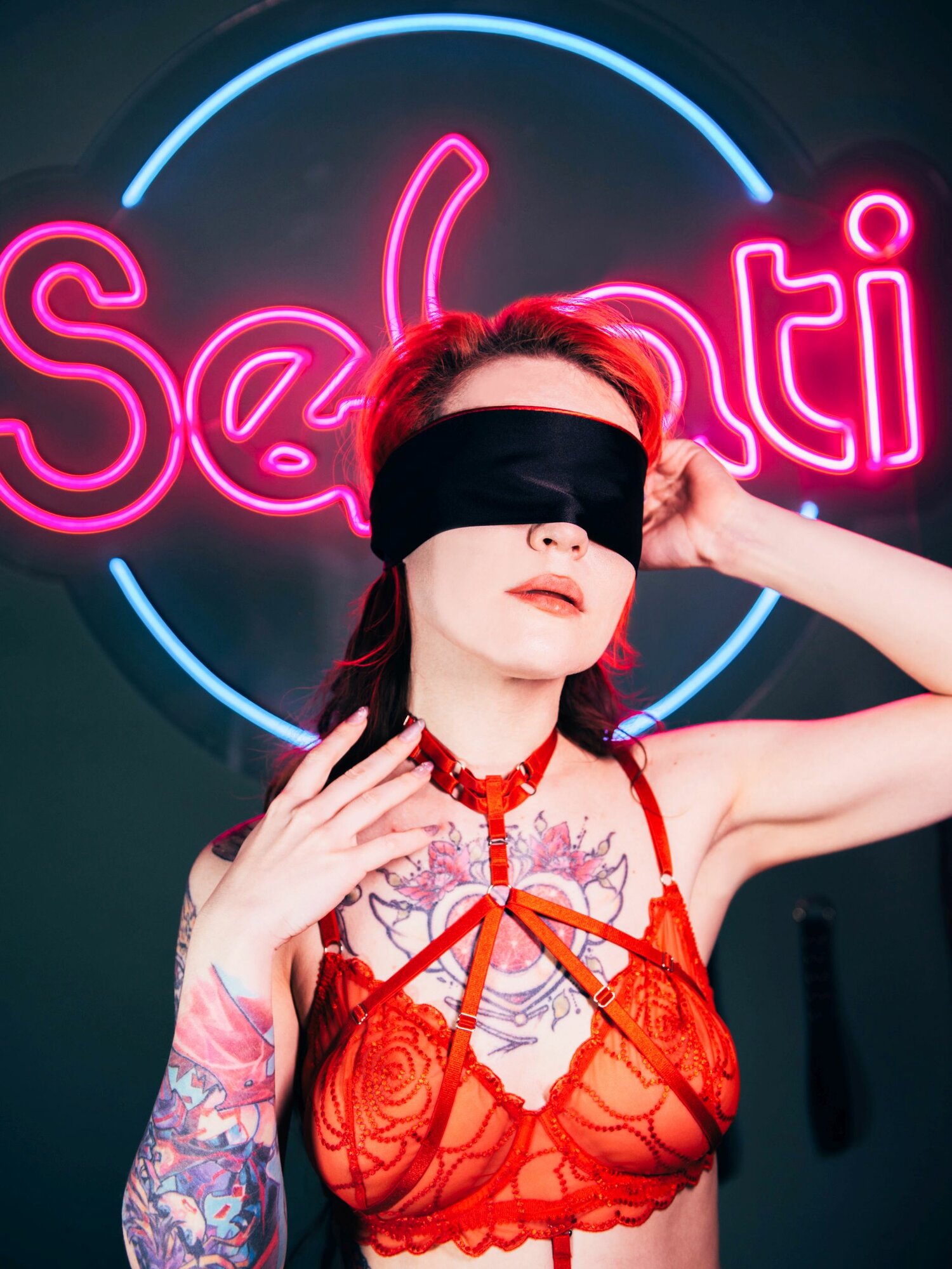 Повязка на глаза и для рук для ролевых игр 150 см SeSati BD598S2PR150BK