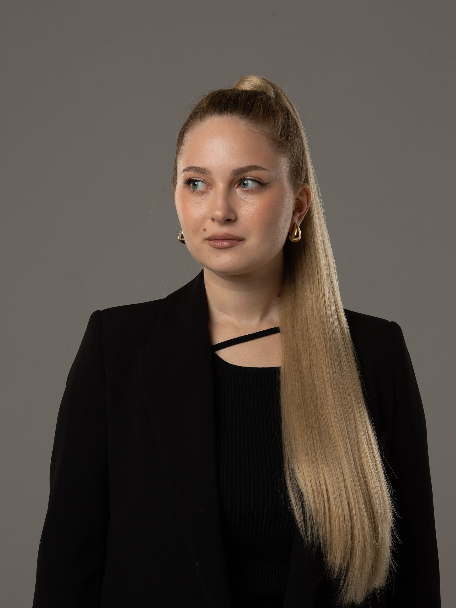 Хвост на резинке женский, 70 см, цвет блонд, искусственные волосы