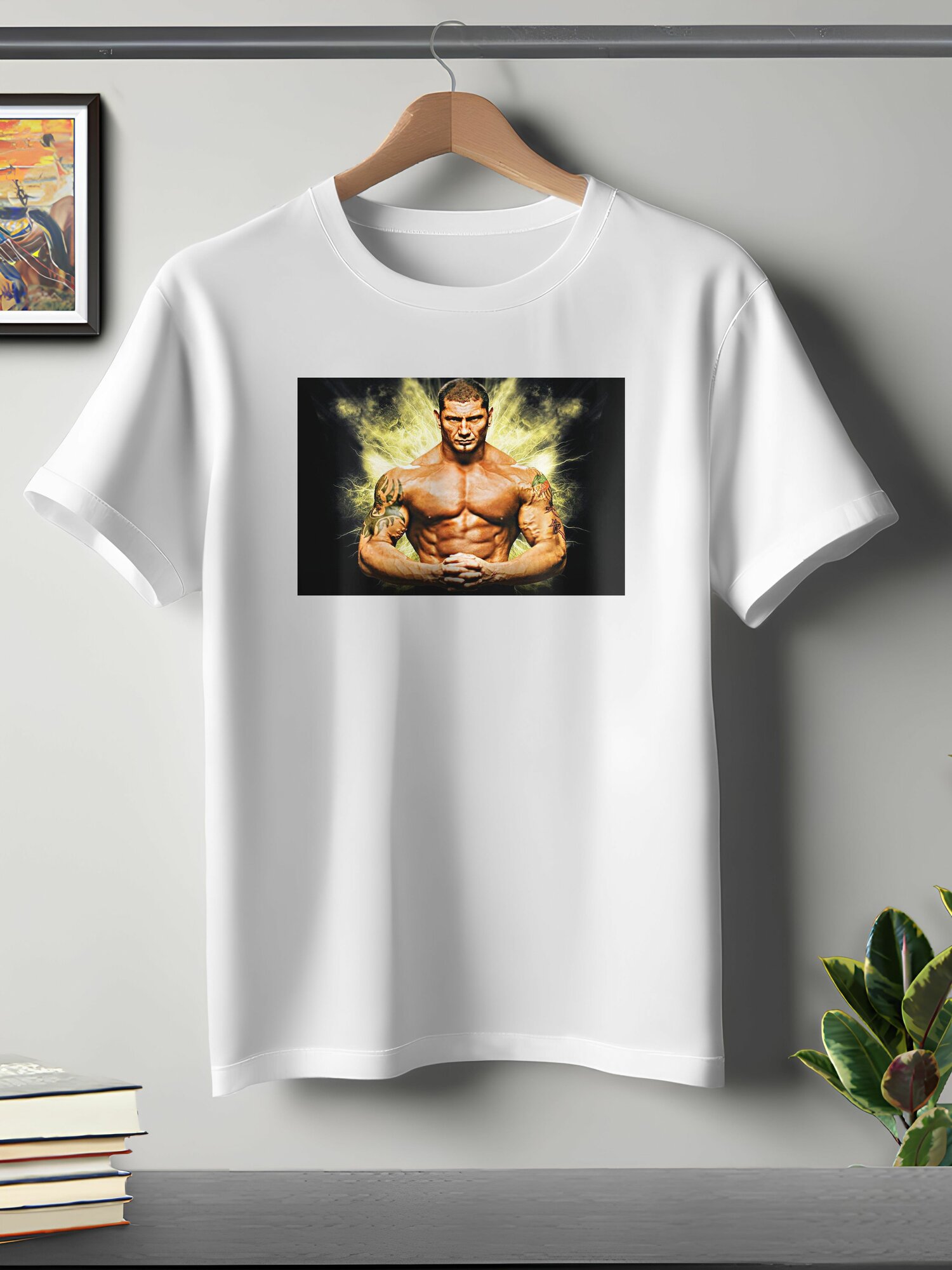 Футболка  Детская ONEQ 110 (5-6) размер с принтом Батиста, белая