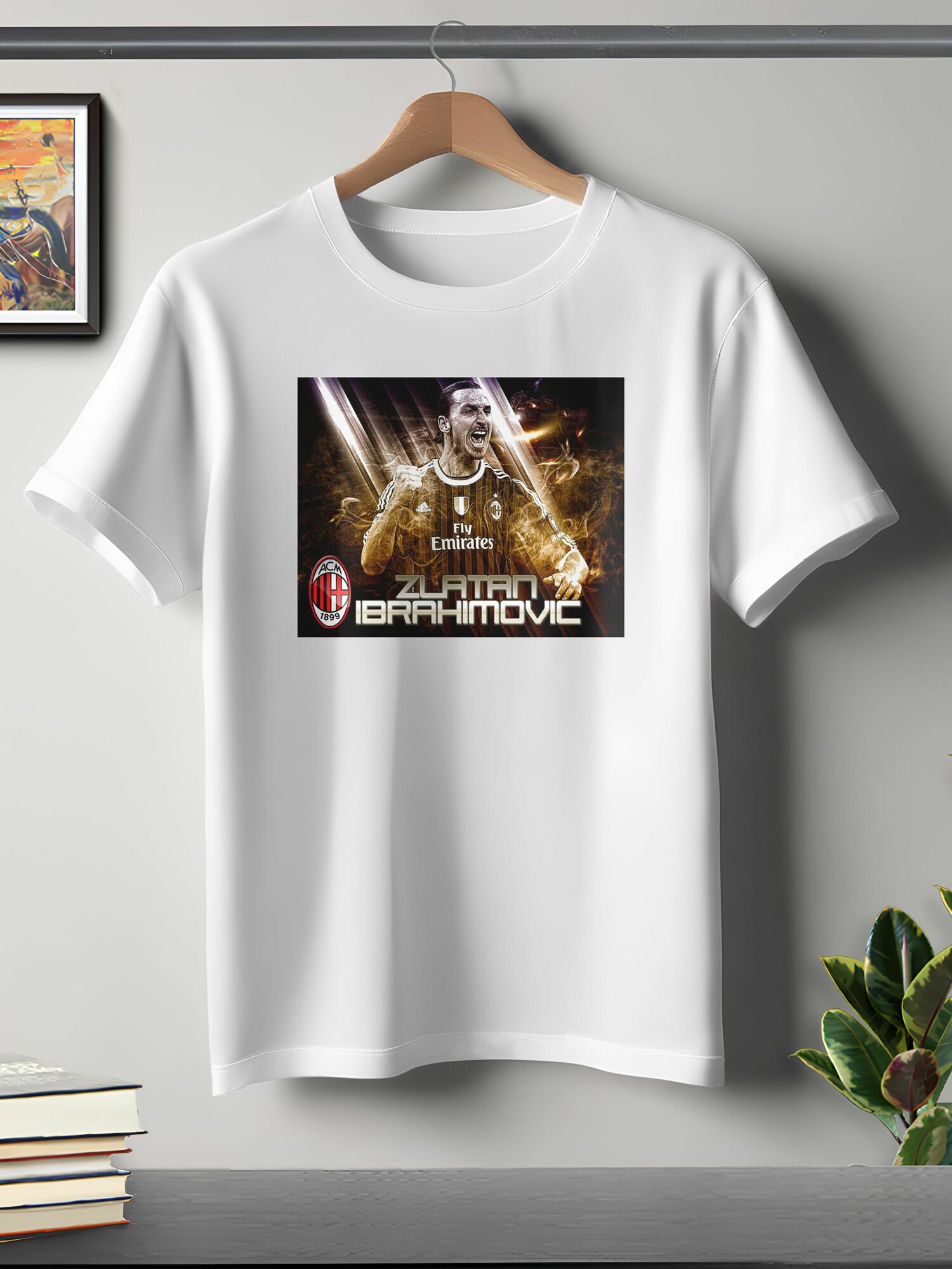 Футболка ONEQ унисекс 52-54 (XXL) размер с принтом Златан Ибрагимович, белая