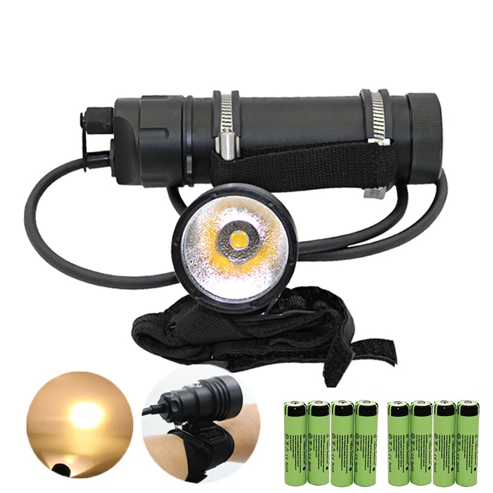 Подводный фонарь Uranusfire XHP70, D Yellow, Battery