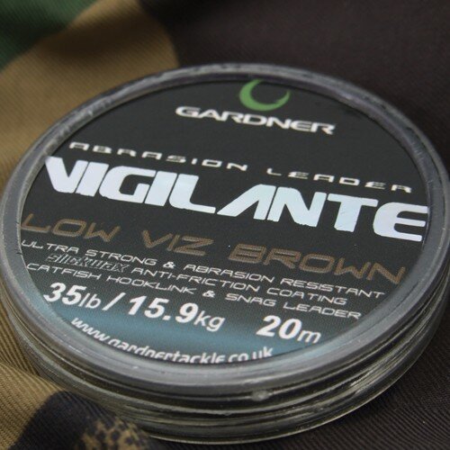 Поводковый материал GARDNER Vigilante 35lb 20м Brown