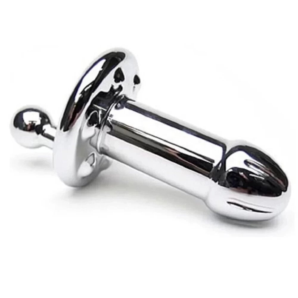 Фаллоимитатор Black Label Stainless Steel Rotating Reamer Dildo, металл
