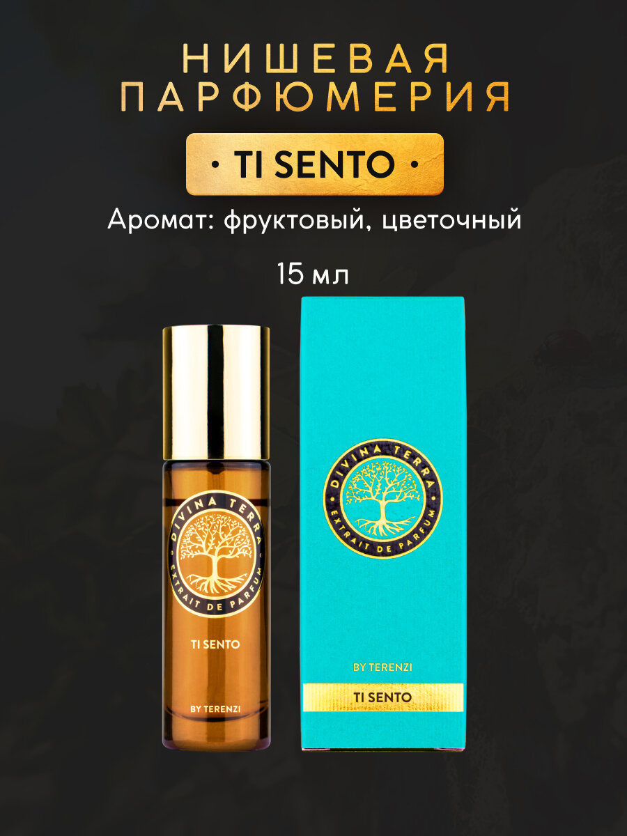Духи Ti Sento Divina Terra, стойкая сладкая женская парфюмерия, Италия