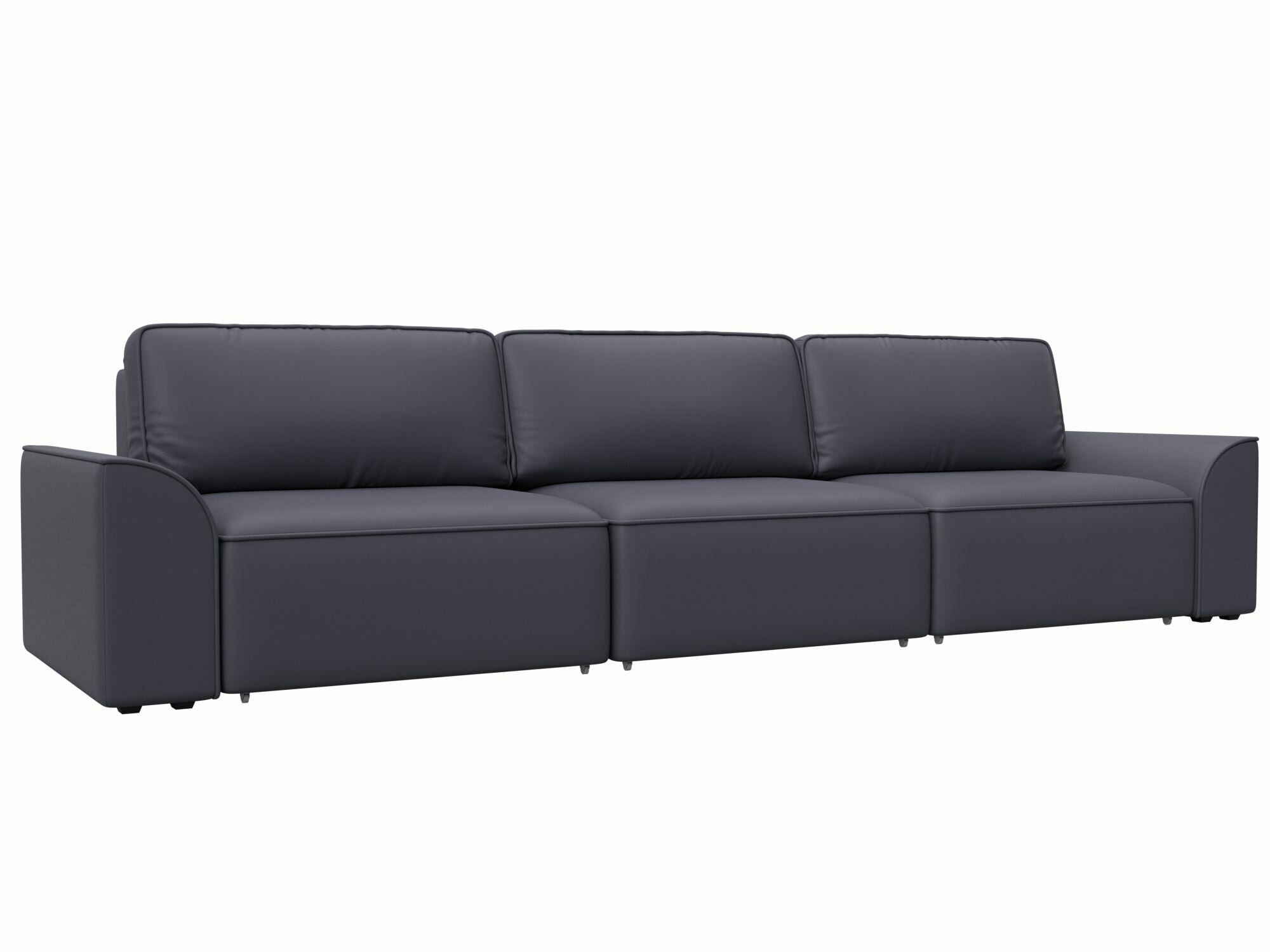 Диван прямой Amber Лонг, еврокнижка, серый, 344x105x90, Хит Диванов