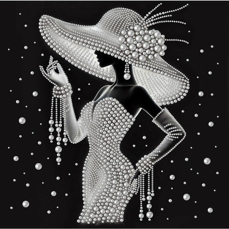 Канва с рисунком #К3674 Жемчужная 3, Вышивка бисером, 26 х 26 см (Бисер в комплект не входит.)