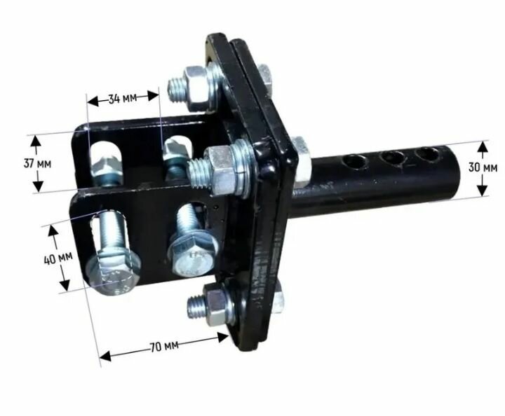 Сцепка для мотоблока универсальная (передняя - регулируемая) D-30 мм