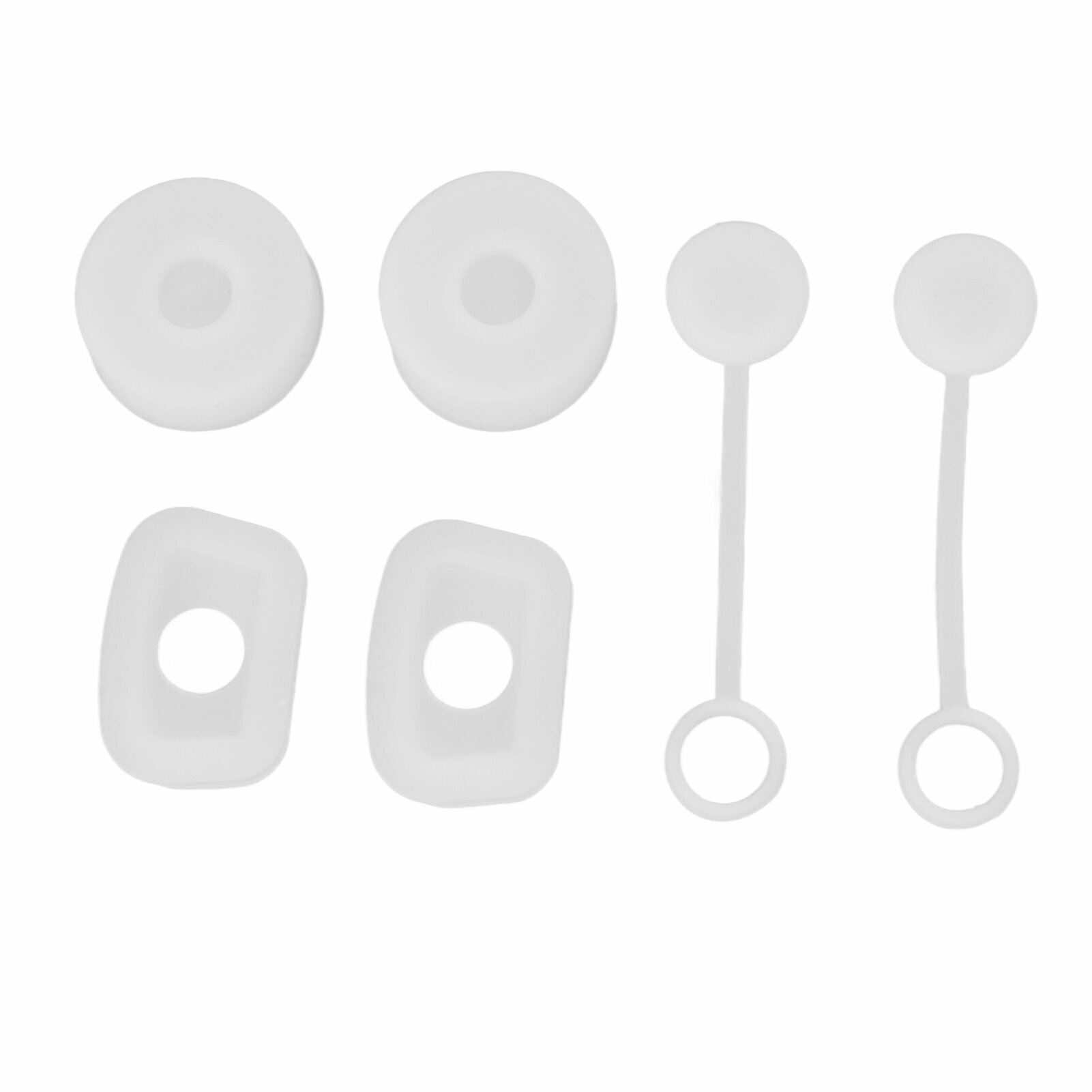 6 шт, герметичные многоразовые соломенные пробки для чашек, квадратные круглые пробки для разлива, набор силиконовых пробок для утечек, прозрачный