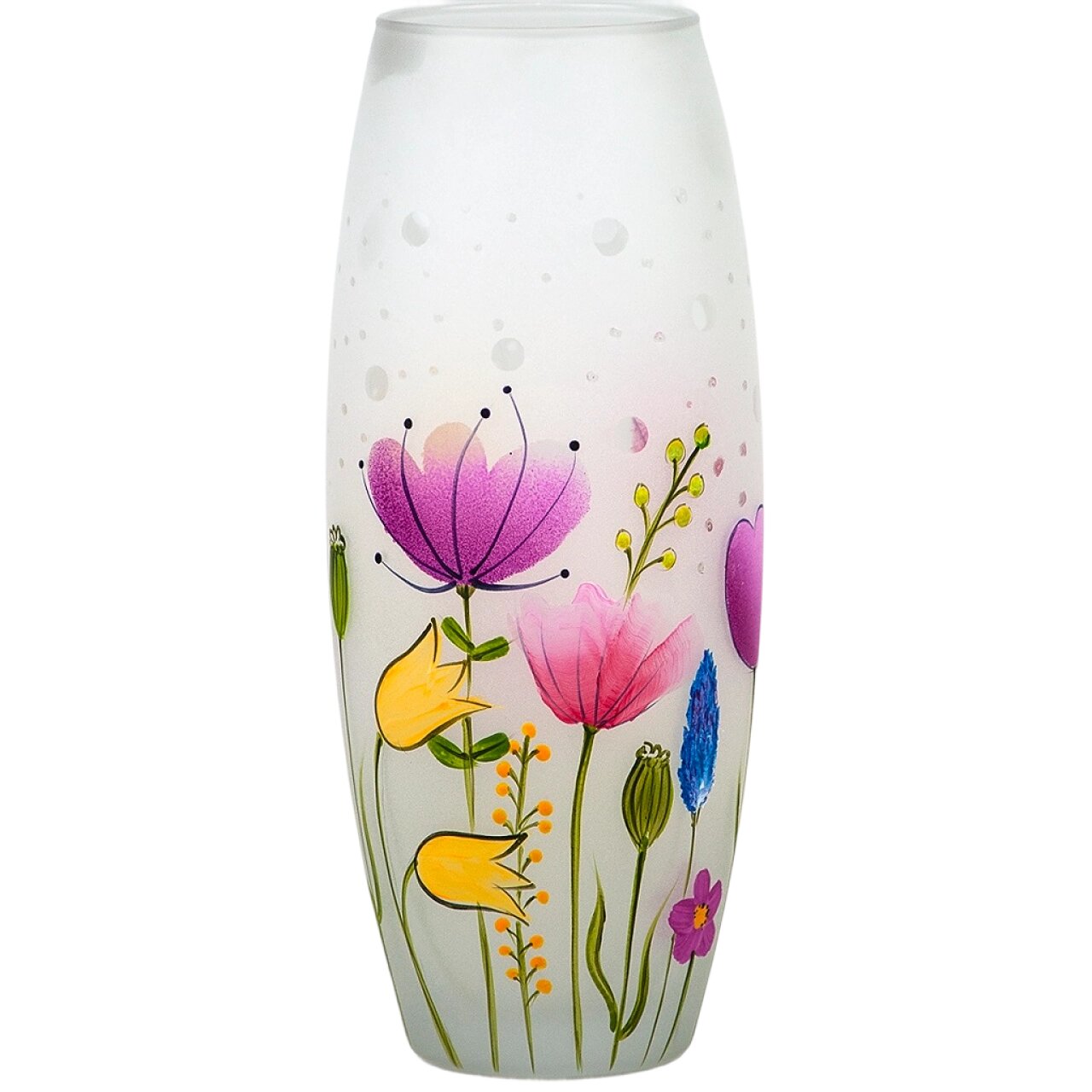 Б2 Студио Ваза 25 см Бочка из стекла декоративная емкость для букетов и интерьера