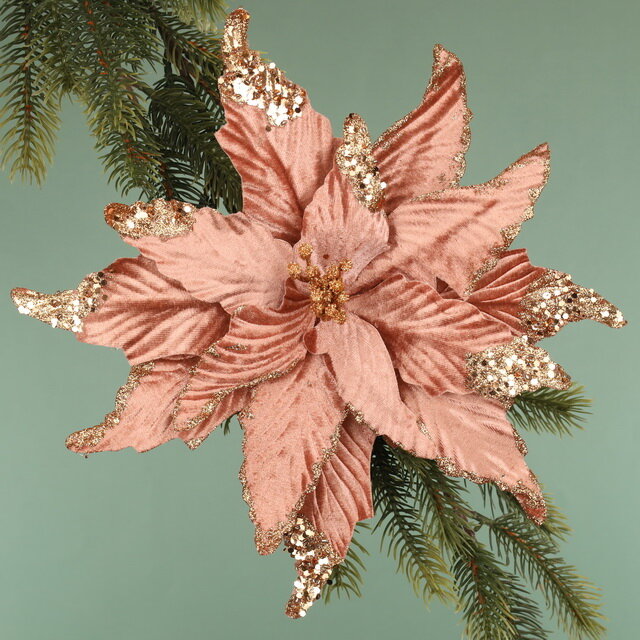 Пуансеттия Bienne Rose 28 см, клипса, Edelman (Эдельман), 1099211/85663