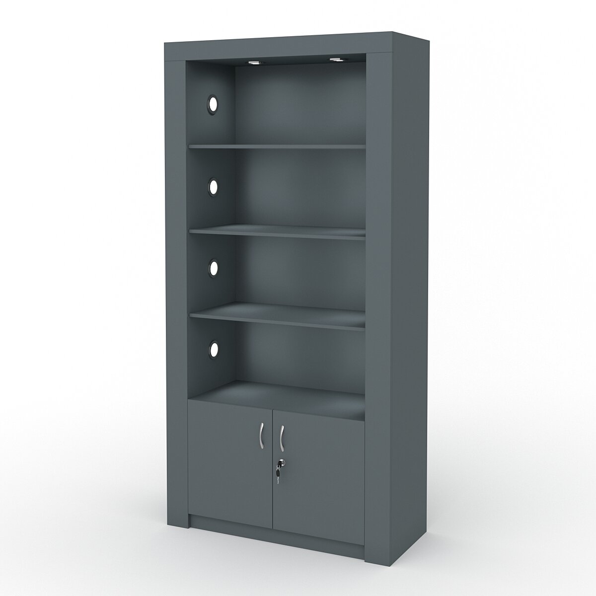 Стеллаж "афродита" №3-1 (задняя стенка - ДВП), Темно-Серый. Производитель товара - компания Westcom.