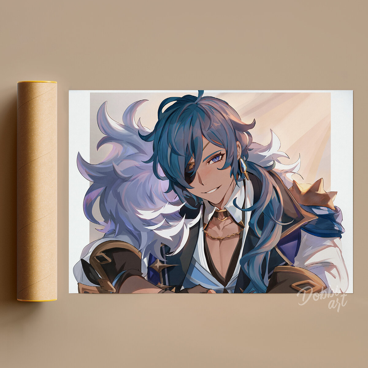 Постер 40х50 см Геншин Импакт без рамы/ Genshin Impact, Кэйя/ Аниме плакат, игра Геншин