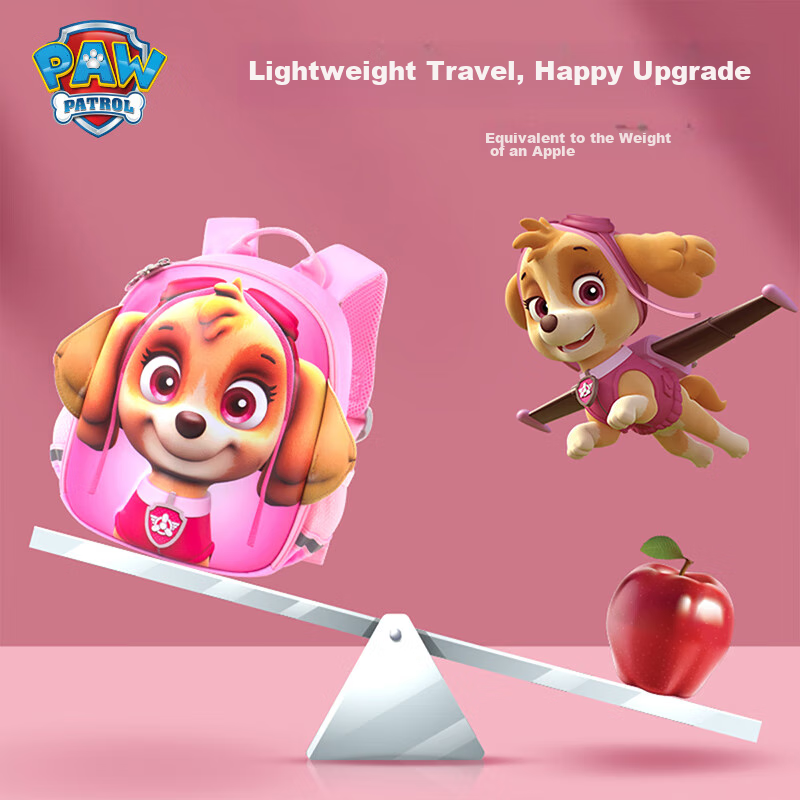 PAW PATROL Kindergarten Backpack, Children's Backpack for Ages 3-6, Cute, Lightweight, Comfortable, Girls' Shoulder Bag, PP3742B2
