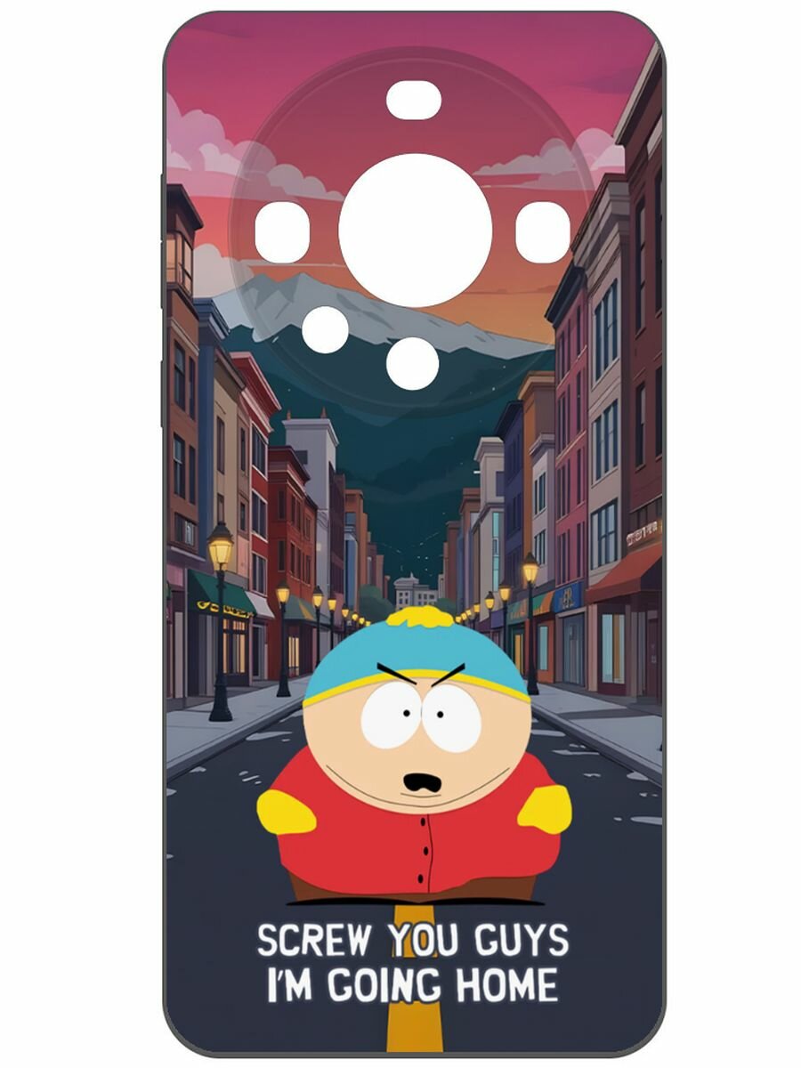 Чехол-накладка Krutoff Soft Case Саус Парк: Картман для Huawei Mate 60 Pro черный