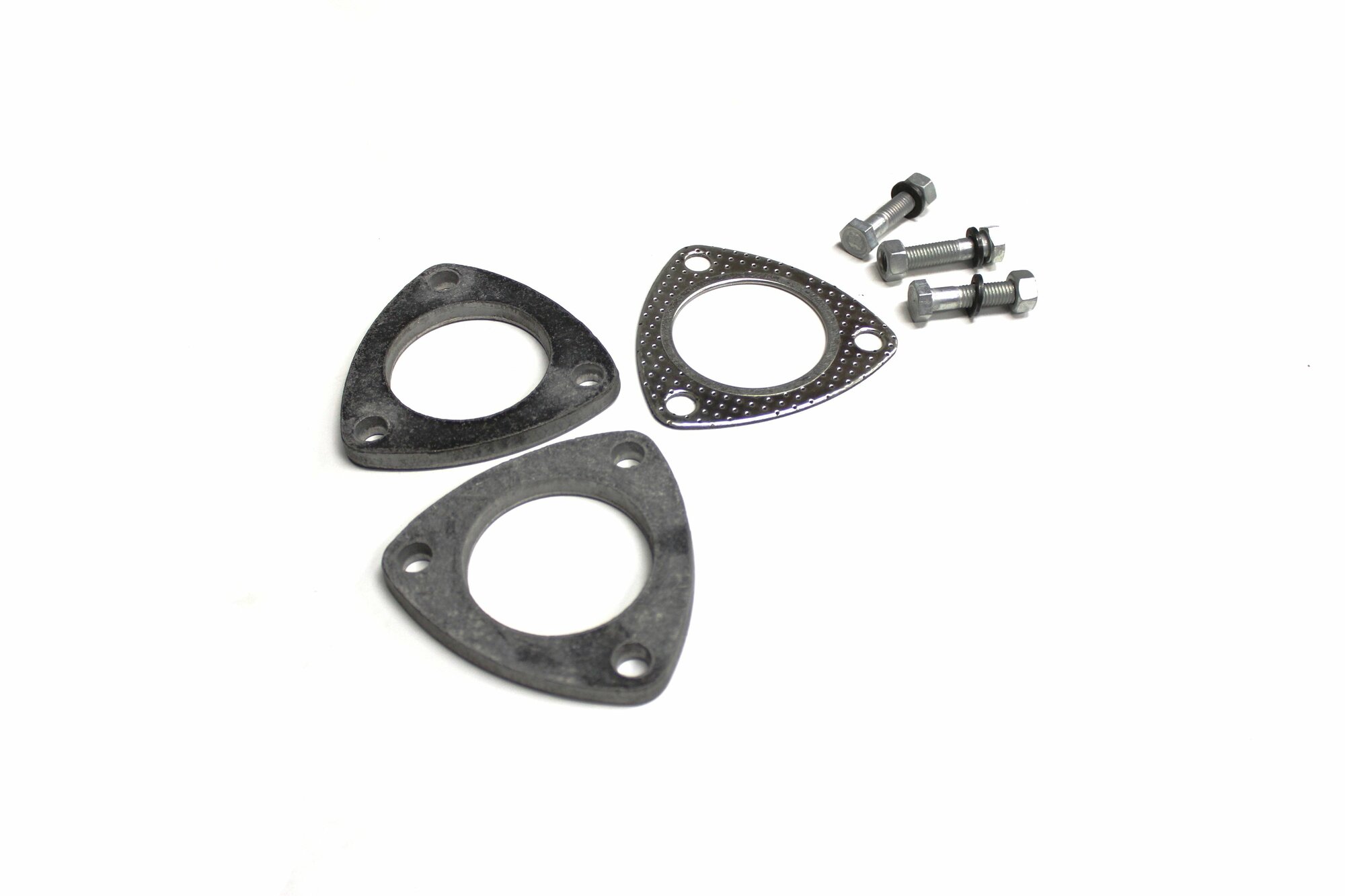 Фланец треугольный под трубу Ф51 мм. с прокладкой и болтами