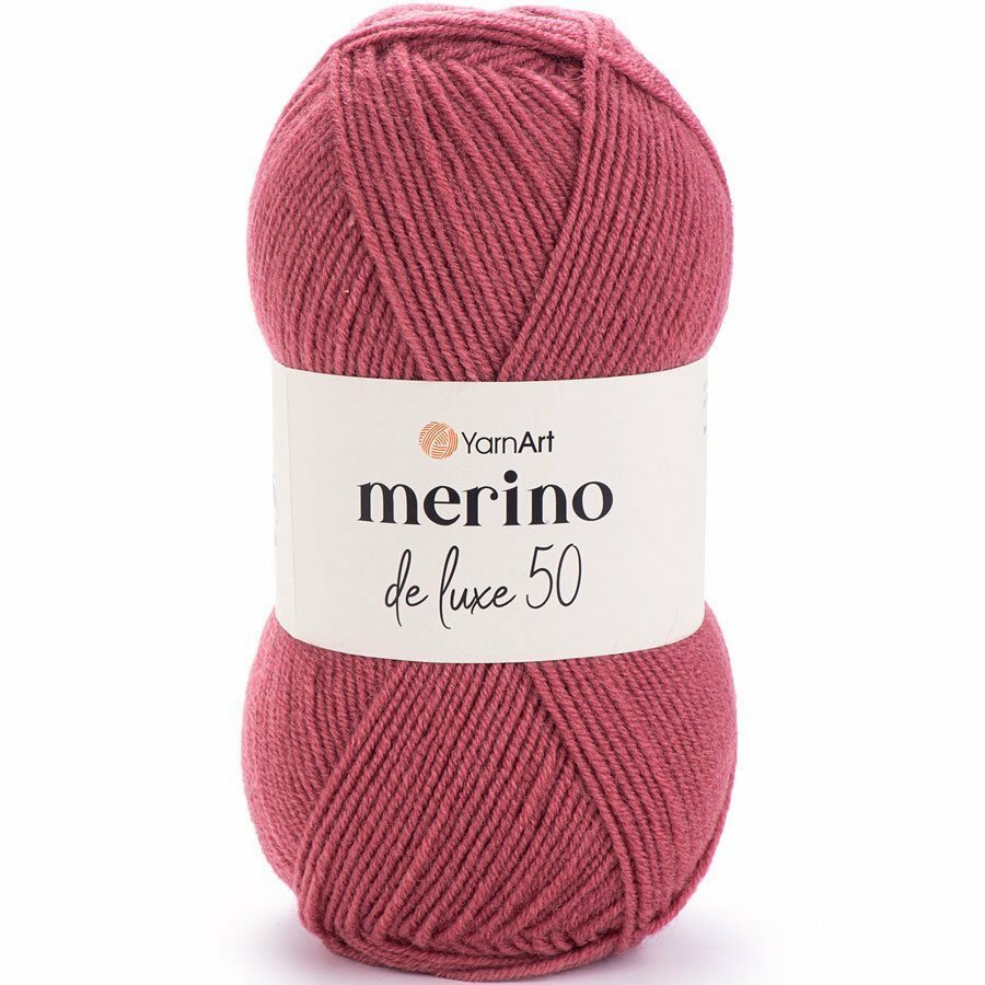 Пряжа Yarnart MERINO DE LUXE 50 570 брусника (5 мотков)