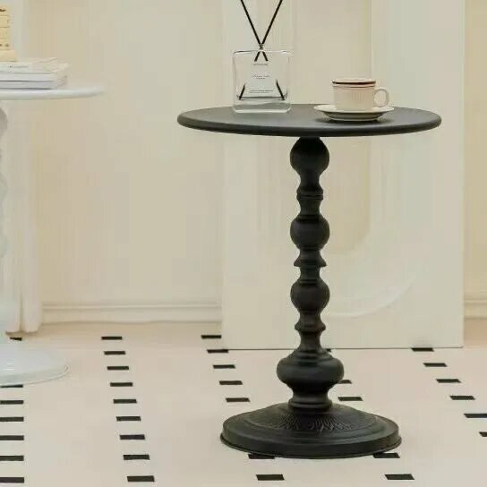 Журнальный стол "Кованый", металл, круглая столешница, черный