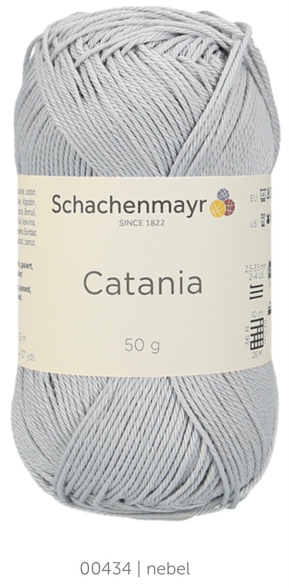 Catania /Катания/ пряжа Schachenmayr Originals, MEZ, 9801210 (00434, nebel (туман), серый)