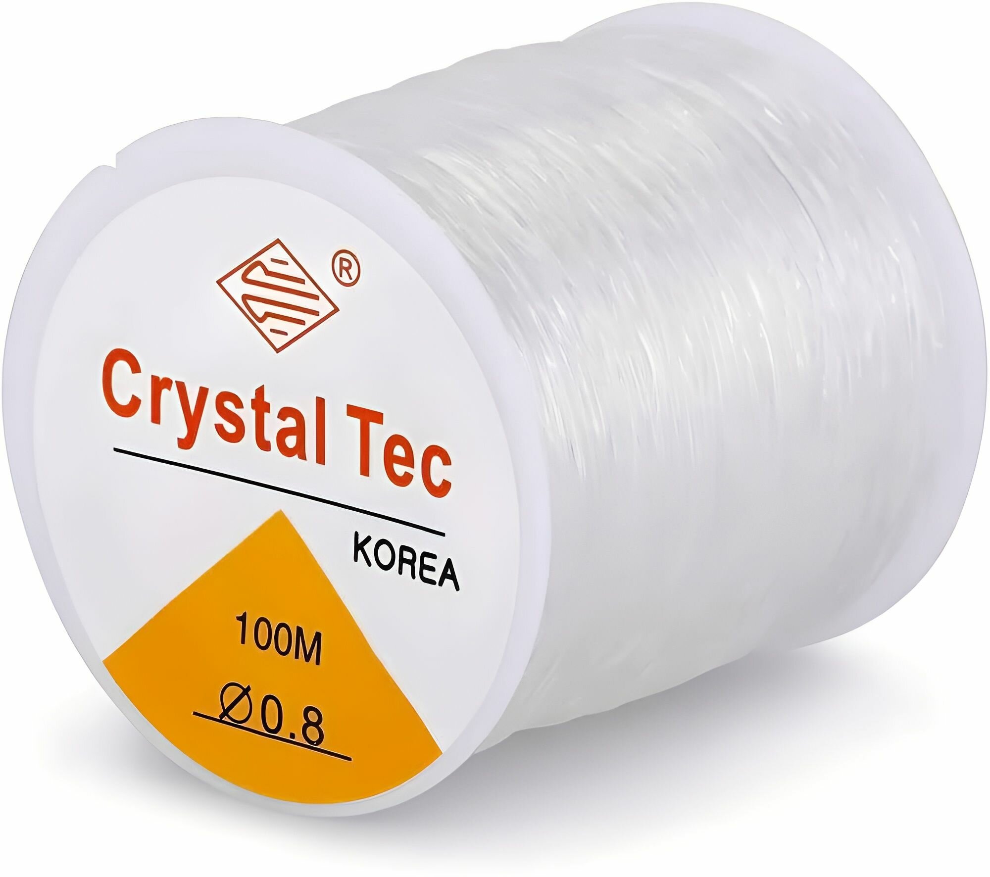 Спандекс нить, эластичная леска для рукоделия 0.8 мм черная, 100 метров