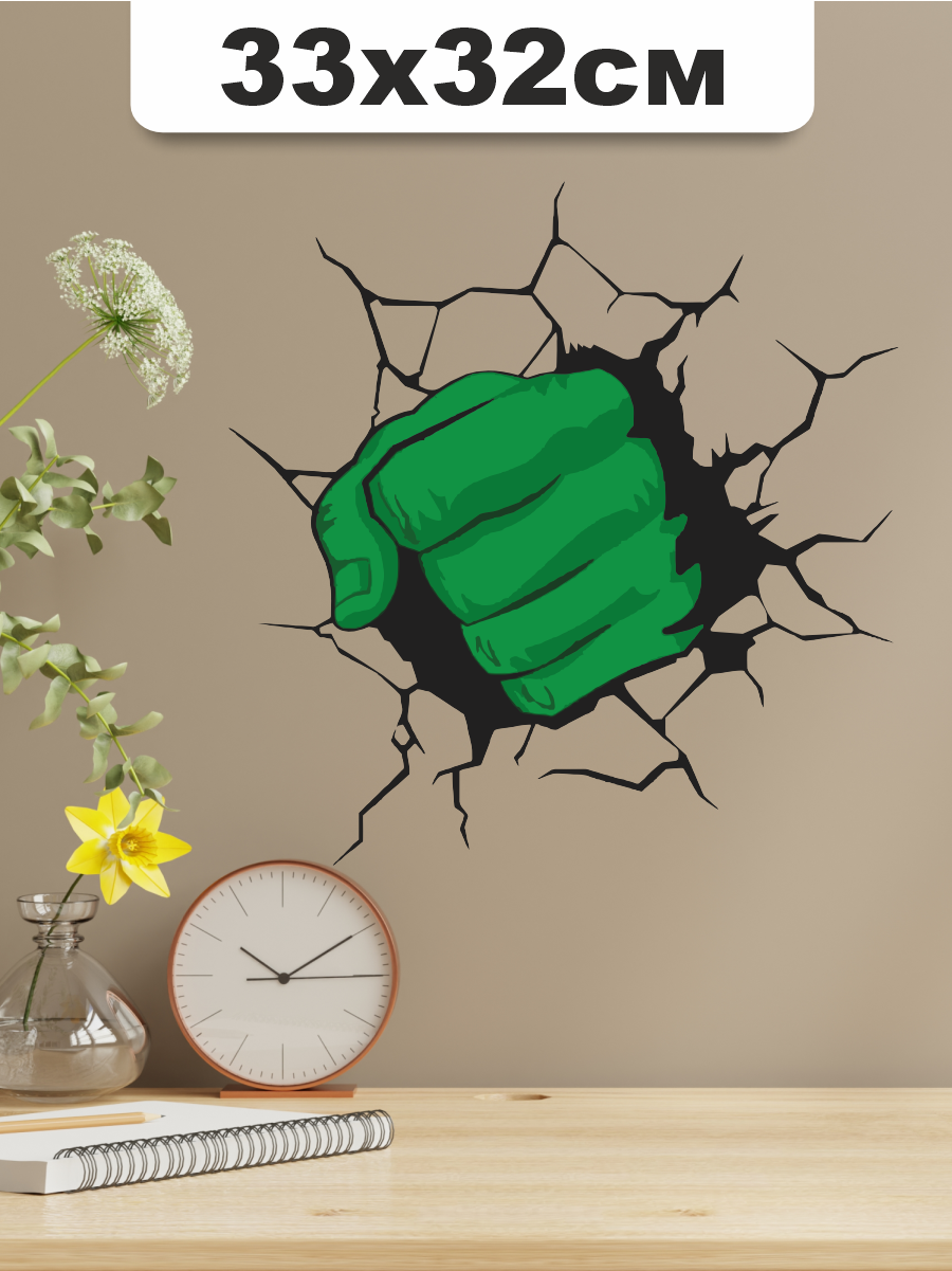 Наклейка на стену Халк Marvel