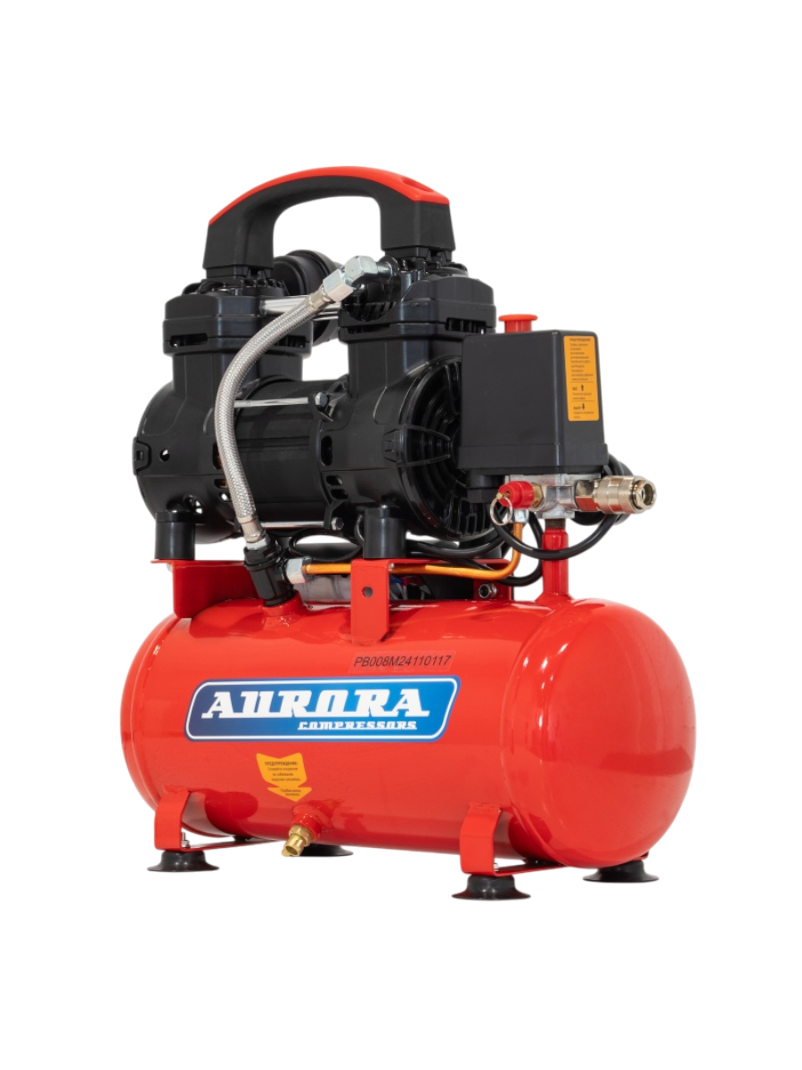 Компрессор PASSAT-8M BLACK тихий, без масл. (8л, 160л/мин, 0.81кВт)