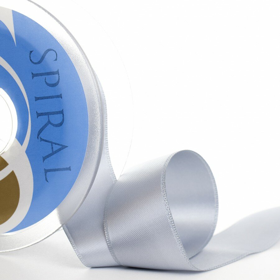 Лента атласная двусторонняя SAFISA, 3 мм, 100 м, цвет 27, серый