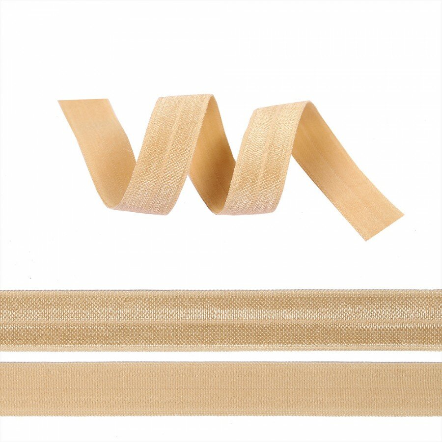 Резинка TBY бельевая (окантовочная блестящая) шир.15мм цв. S126 бежевый уп.50 м
