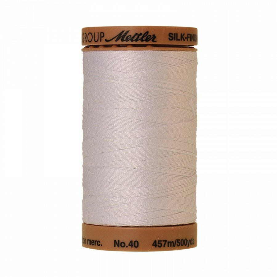 Нить для машинного квилтинга SILK-FINISH COTTON 40, 457 м 2000 White