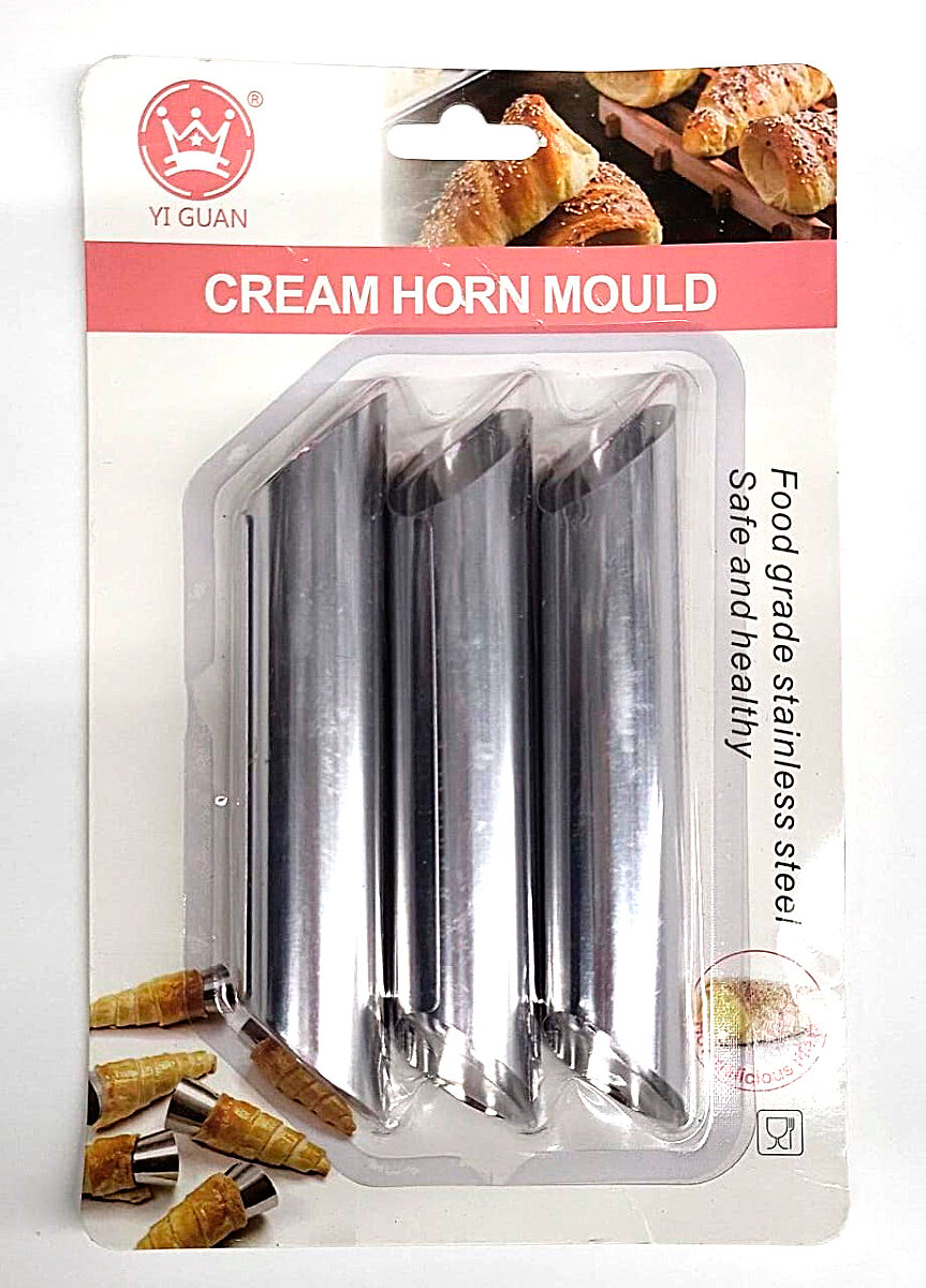 Набор форм для круассанов и трубочек (цилиндр) 12 см, 3 штуки на блистере