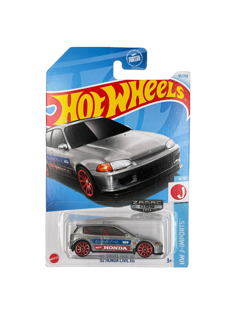 Машинка Mattel Hot Wheels 2024 Zamac 1992 Honda Civic EG