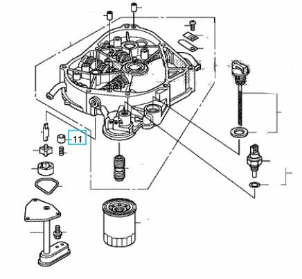 Клапан двигателя Honda GX360 и лодочного мотора BF5; Артикул Honda: 15473ZA0000 (Оригинал)