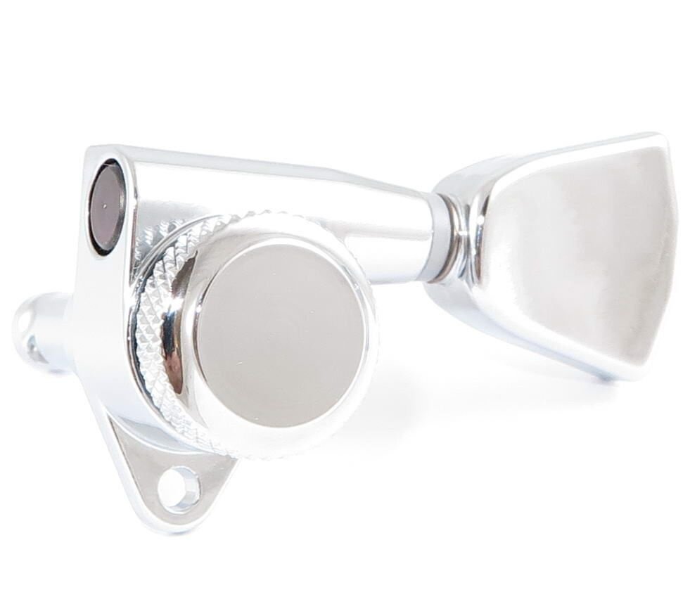 Колок одиночный, локовый HC Tuner LC321-D04 21:1, CHROME, хром, левый