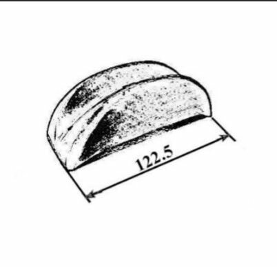 Сегмент стремянки рессоры 122.5x22.5x39.5mm (для круглой стремянки) / BPW