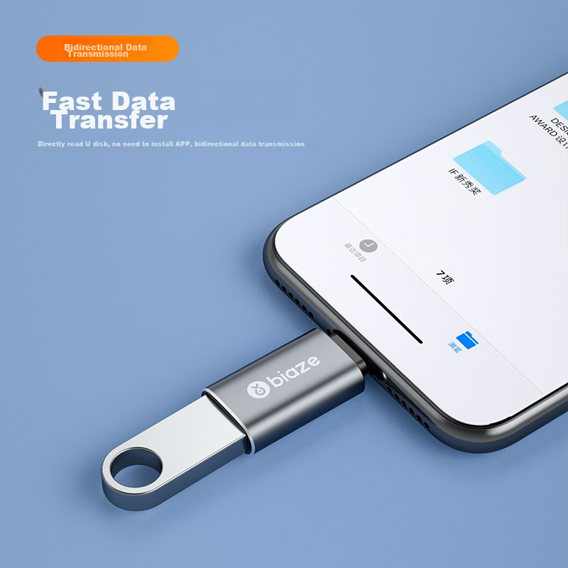 Biaze, Apple OTG Adapter, Supports USB Flash Drive Lightning to USB Converter Interface, for IPad Tablet IPhone, External USB Drive/mouse/keyboard/A52