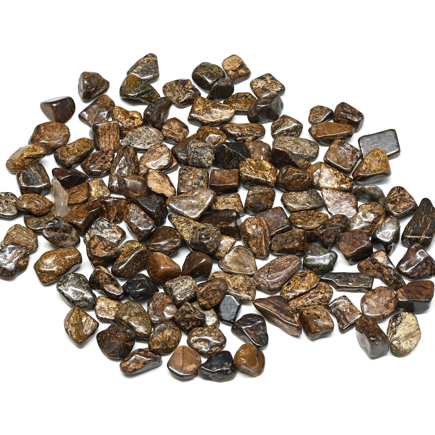 Бронзанит галтовка фракция 5-10мм, упаковка 100г .