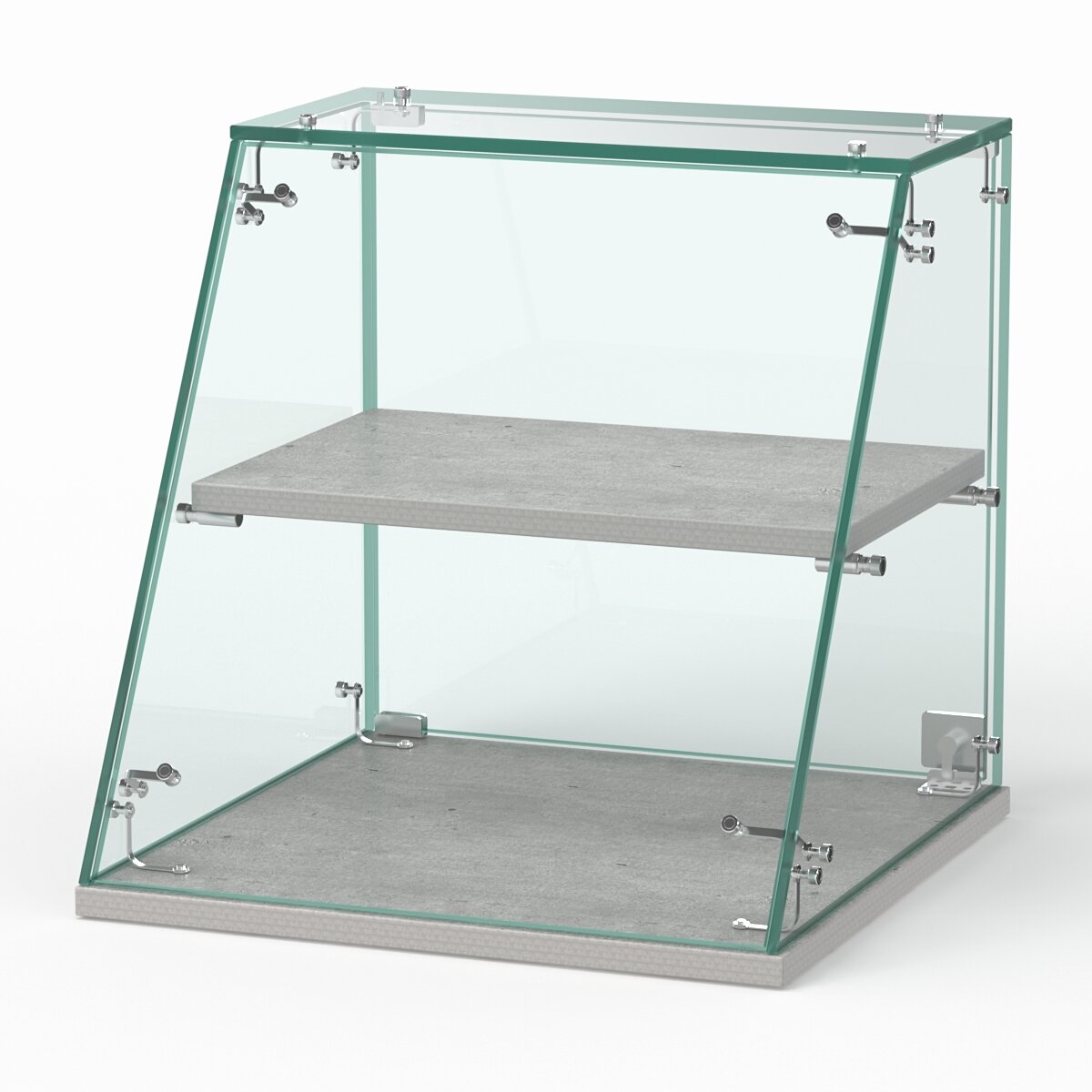 Витрина "сладость" №15К-П для выпечки настольная пдсп, Метрополитан Грей