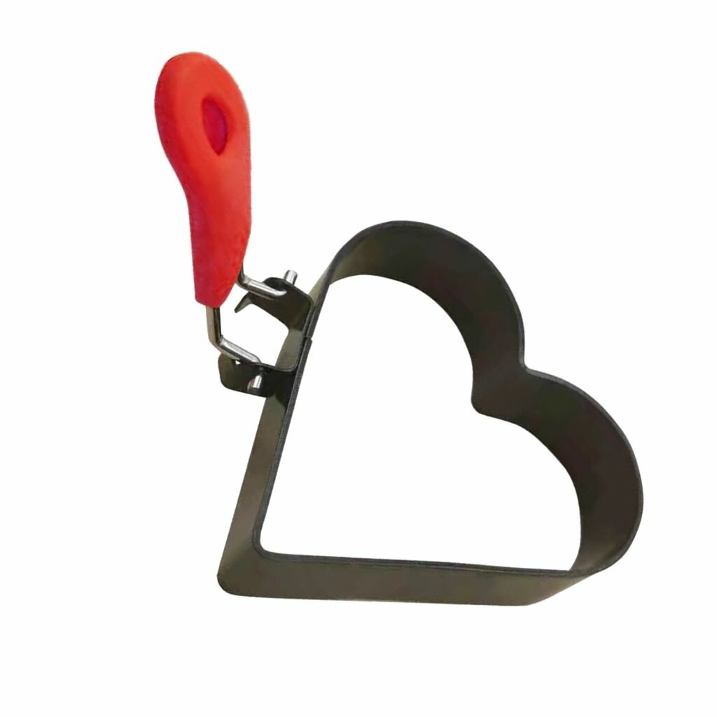 Форма для запекания омлета в форме сердца красная