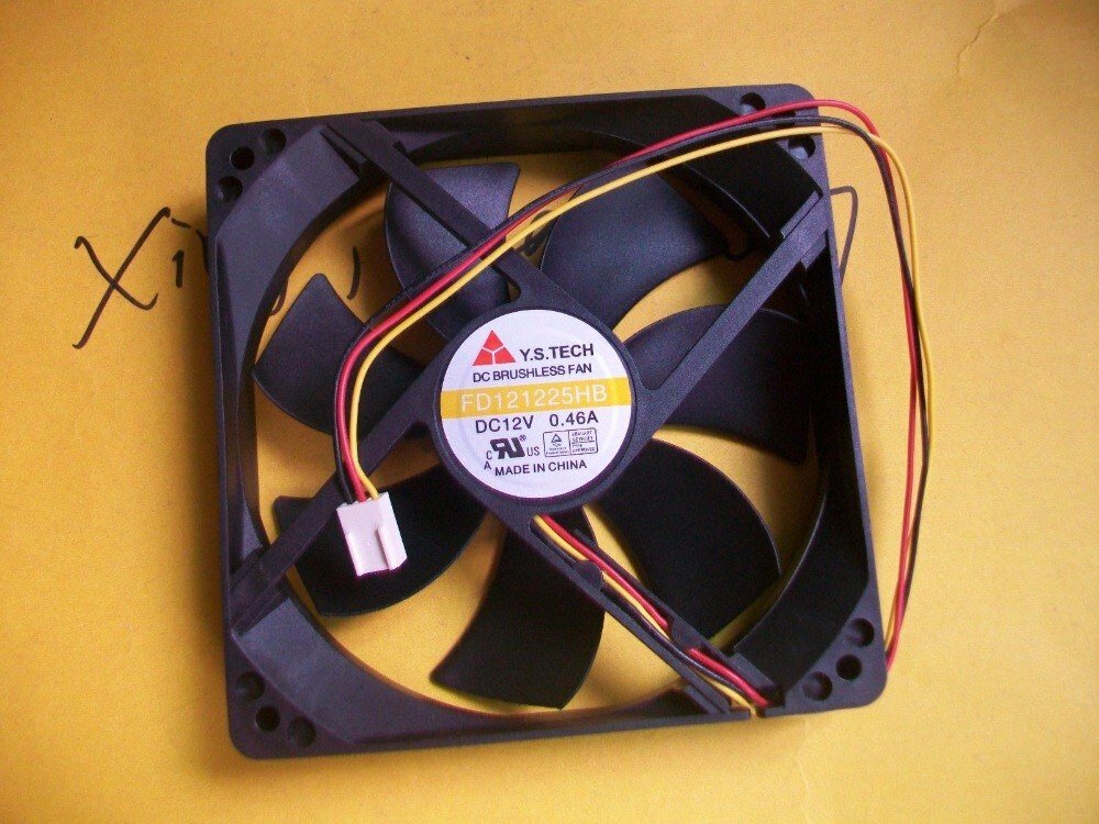 Y.S.TECH FD121225HB 12V 0.46A 12CM 125 3pin Chassis Вентилятор