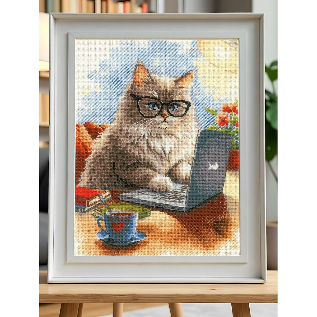2263 Набор для вышивания 'Писатель мяумуаров' 21*30см, Риолис