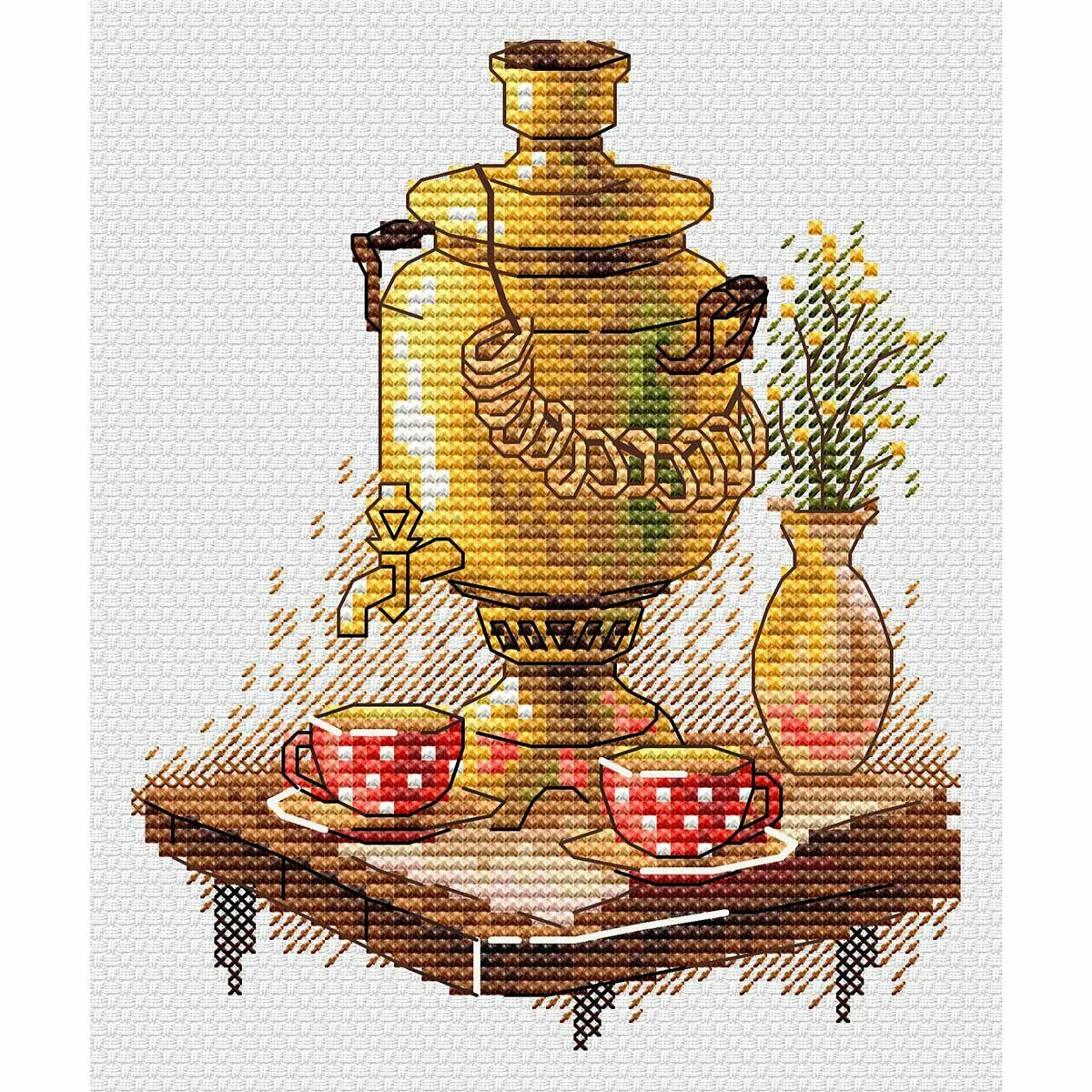 М-1241 Набор для вышивания 'Русское чаепитие' 13*11см, МП Студия