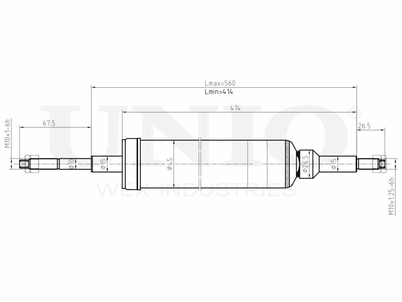 Амортизатор газовый задней подвески, для БМВ 3 (E90) 04-, BMW 04-, артикул SAB-10469, производителя UNIO