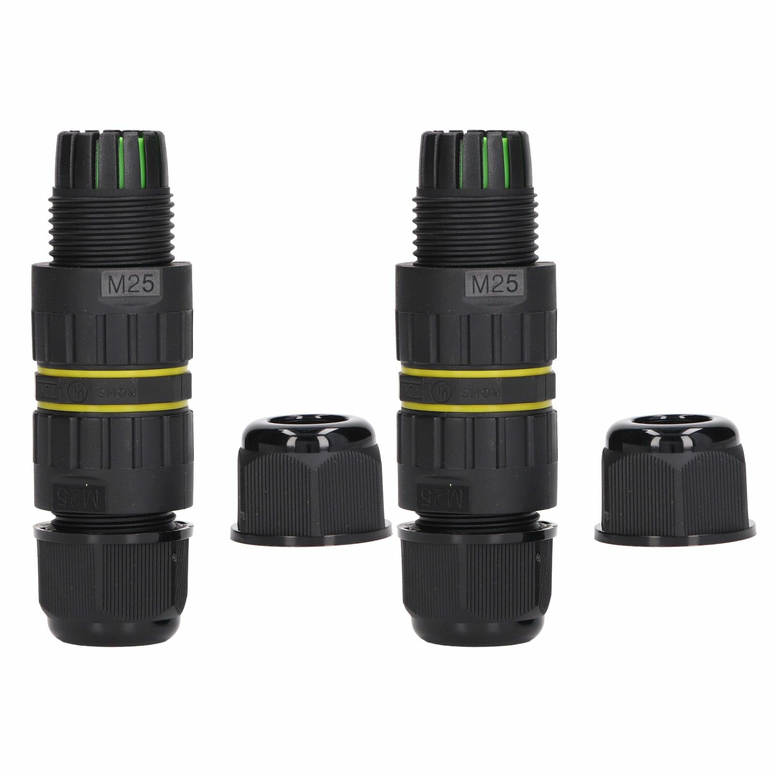 Распределительная коробка из 2шт, разъем M25, 4-жильный, водонепроницаемый по стандарту IP68, 10-14 мм