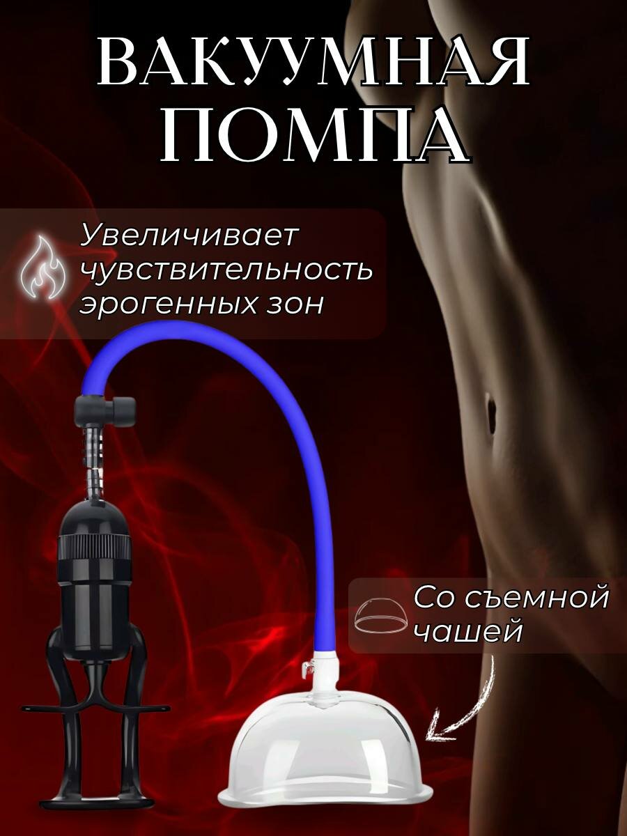 Вакуумная помпа Rabbit's paw для стимуляции клитора и вагины. Съемная присоска