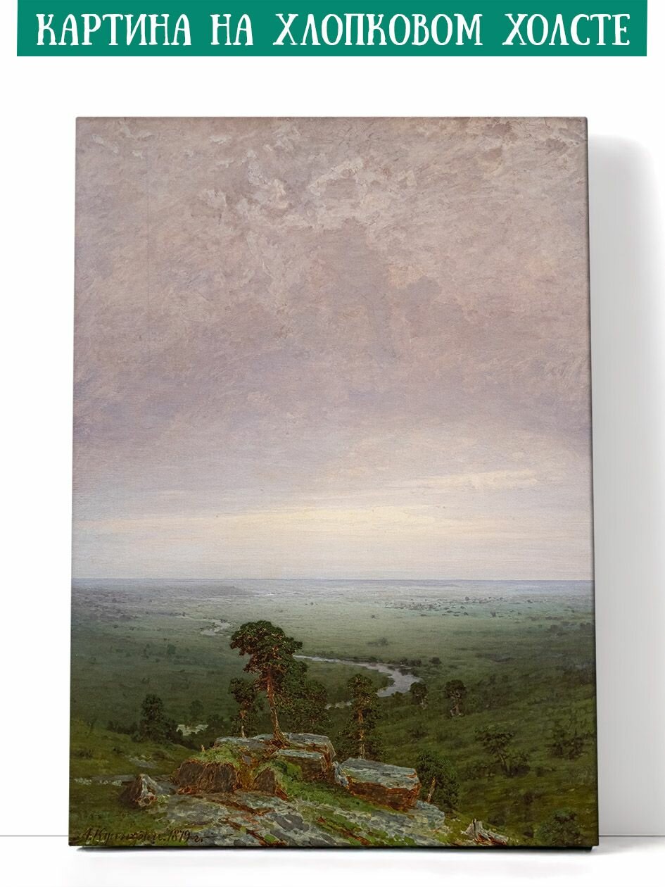 Интерьерная картина на хлопковом холсте/Север. Архип Куинджи, 60х80 см