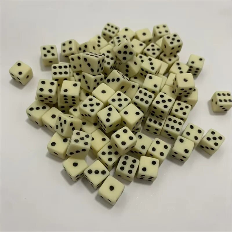 Пластиковые белые кубики 8*8*8 мм, 50 шт. Beige