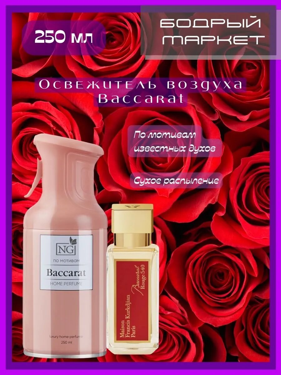 Освежитель аэрозольный NG Baccarat 250 мл